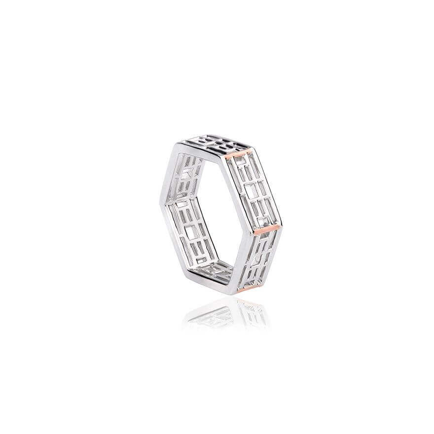 Clogau Silver Royal Palaces Pagoda Hexaganol Ring | Size Q – Strange ...