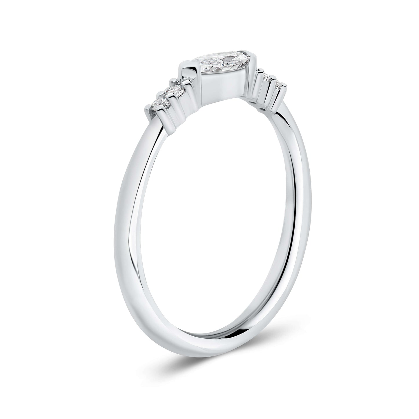 9ct White Gold Laboratory-Grown Diamond Maya Ring – Strange the Jewellers