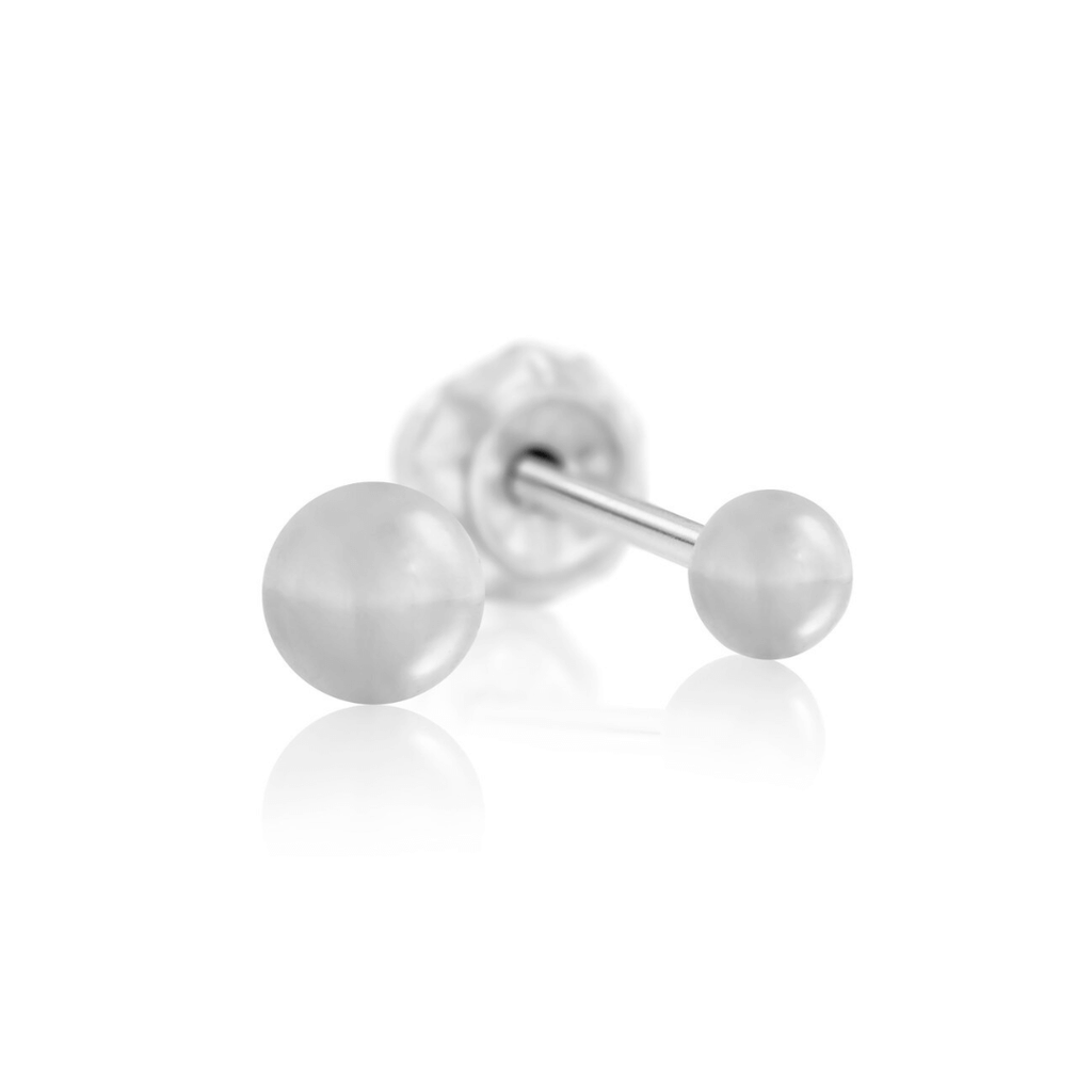 Stainless Steel 3mm Ball Piercing Earrings – Strange the Jewellers
