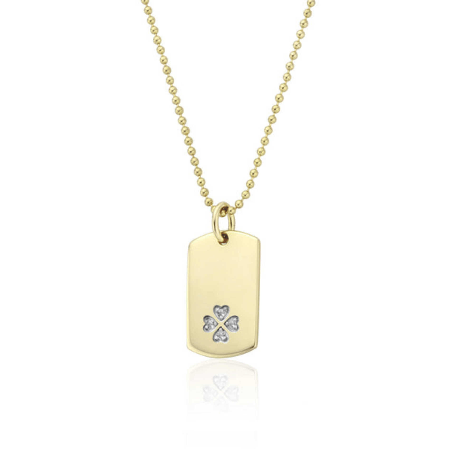 Lucinda King Grace Clover Id Tag – Strange the Jewellers